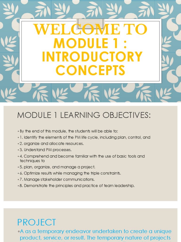 Module 1 PDF | PDF | Project Management | Organizational Culture
