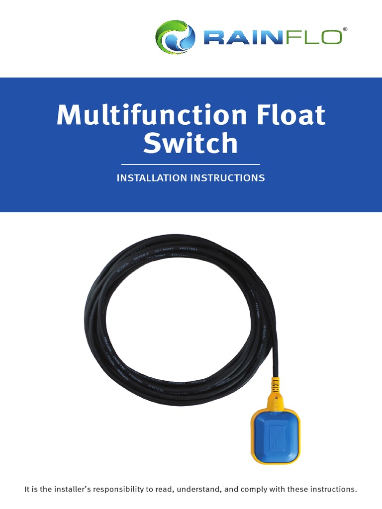 Multifunction Float Switch Manual | PDF | Switch | Vacuum Tube