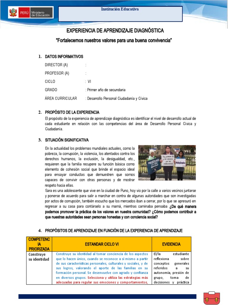 Experiencia de Aprendizaje DPCC CICLO VI | PDF | Democracia | Ideologías políticas