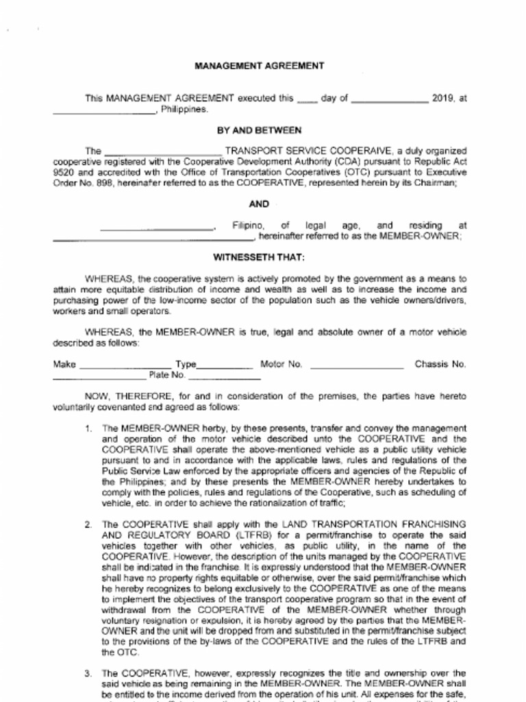 Management Agreement | PDF