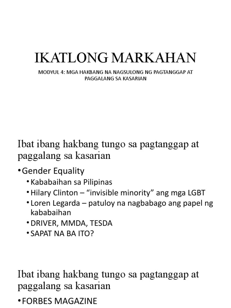 Ikatlong Markahan - M4 - Ap10 | PDF