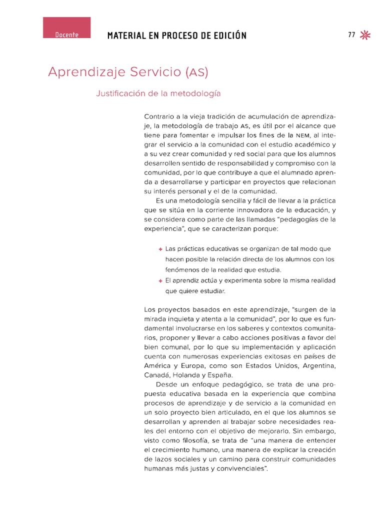 Aprendizaje Servicio (As) | PDF
