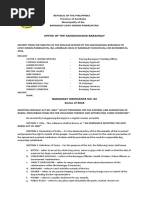 Sample Brgy Ordinance On HAPAG | PDF | Government | Justice