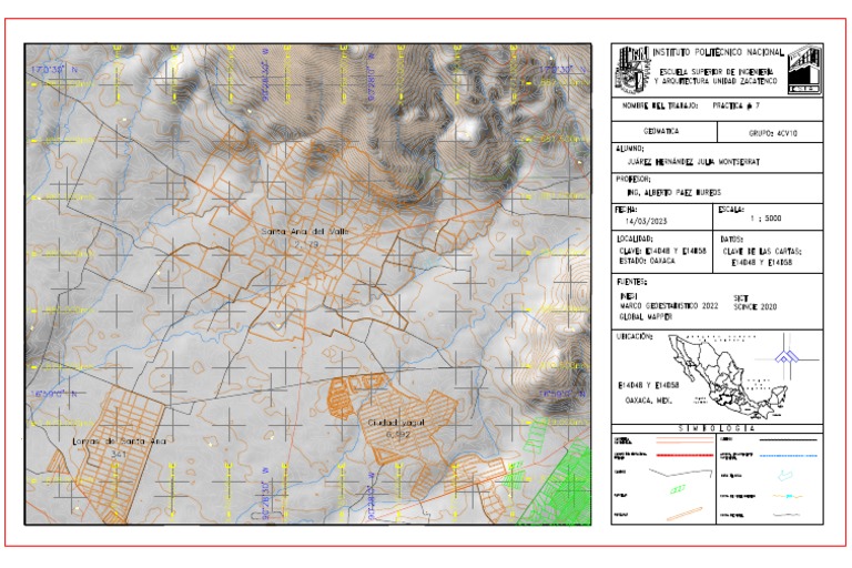 Mapa Topográfico Estado de Oaxaca | PDF