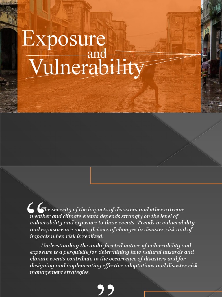 Exposure & Vulnerability | PDF | Vulnerability | Emergency Management