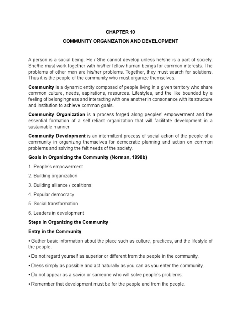Summary Chapter 10 | PDF | Community | Knowledge