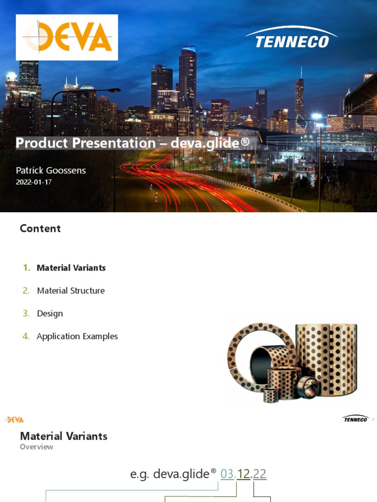 Deva - Glide - Hydro - 2022-01 - EN PDF | PDF | Bearing (Mechanical) | Friction