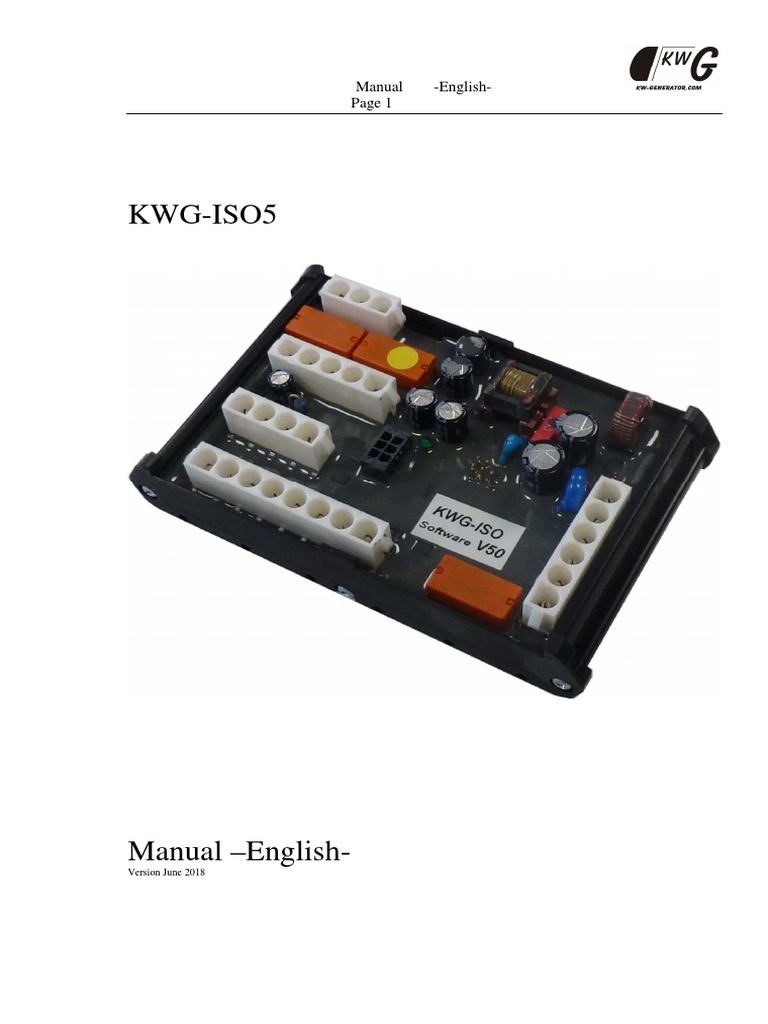 Manual KWG Iso5 en v10 2018 | PDF | Relay | Power Supply