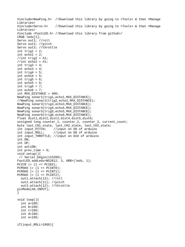 Drone Obstacle Avoidance Code Pdf Computer Science Software Development