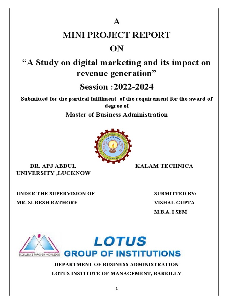 Finals Projects Repors Digital Marketing | Download Free PDF | Digital ...