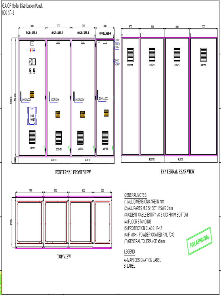 G.A OF LV Switchgear | PDF