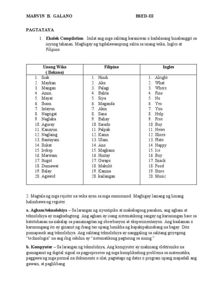 Barayti at Baryasyon NG Wika Final Module | PDF