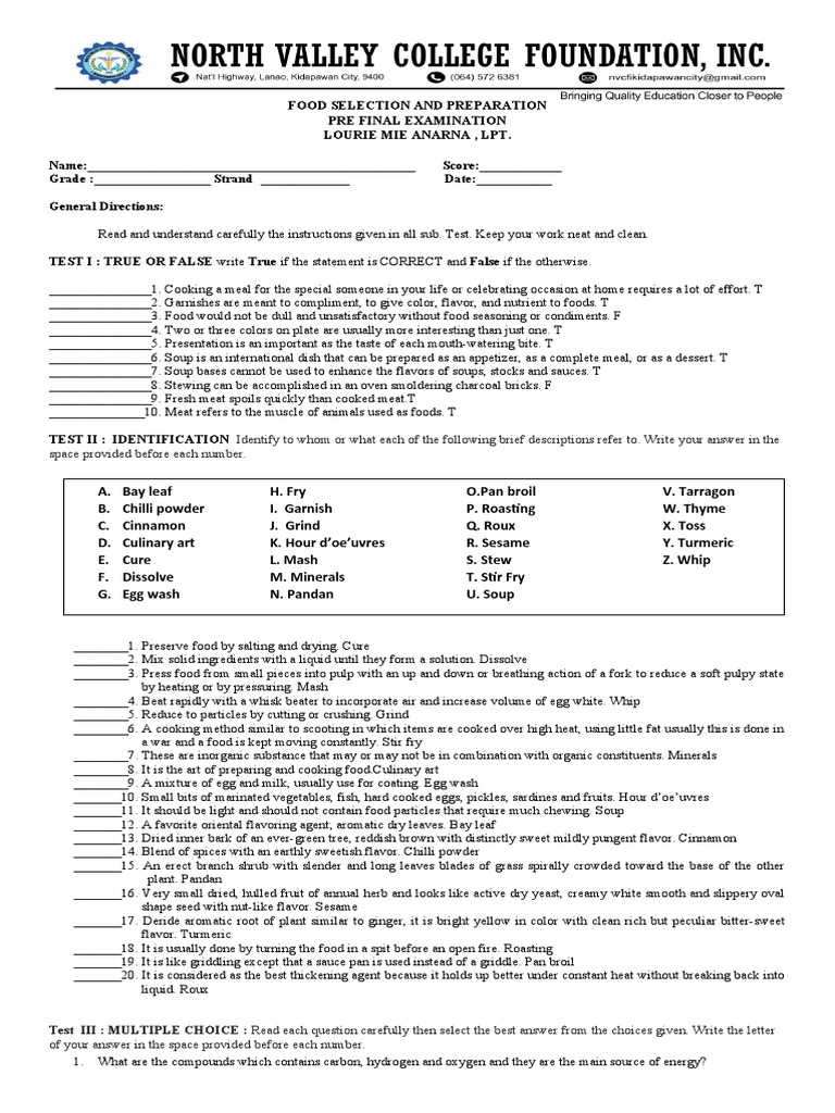 Food Selection and Preparation | PDF | Soup | Foods