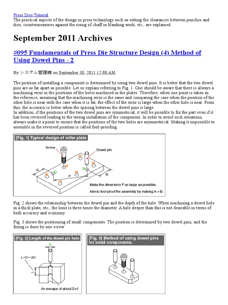 Press Dies Tutorial PDF | PDF | Screw | Mechanical Engineering