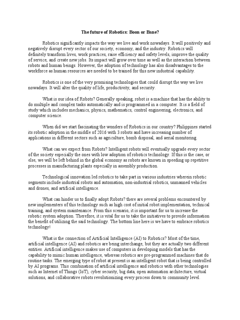 Robotics | PDF | Robotics | Artificial Intelligence