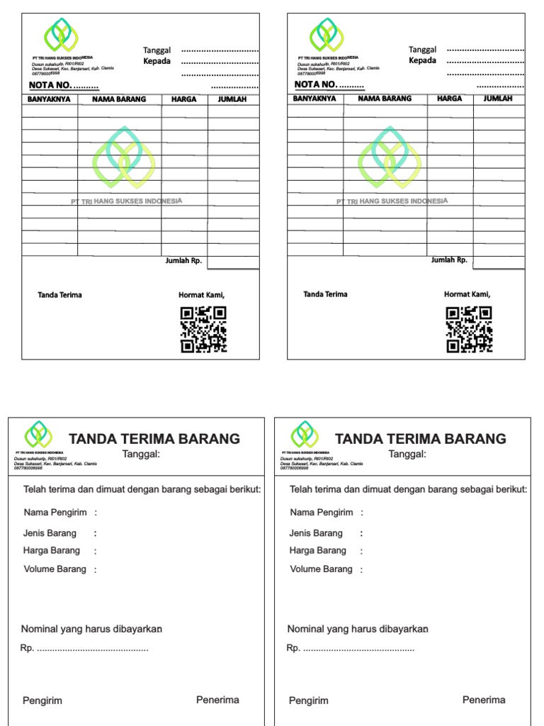 Nota & Tanda Terima Fix PDF | PDF