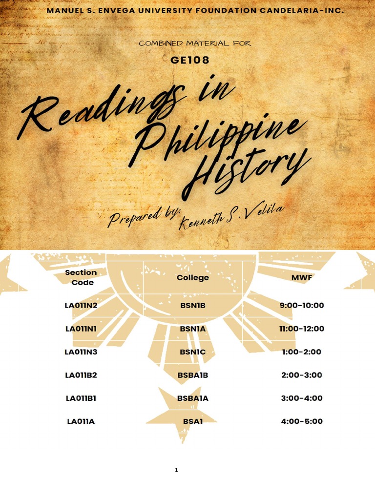 Readings in Philippine History Module | PDF | Philippines