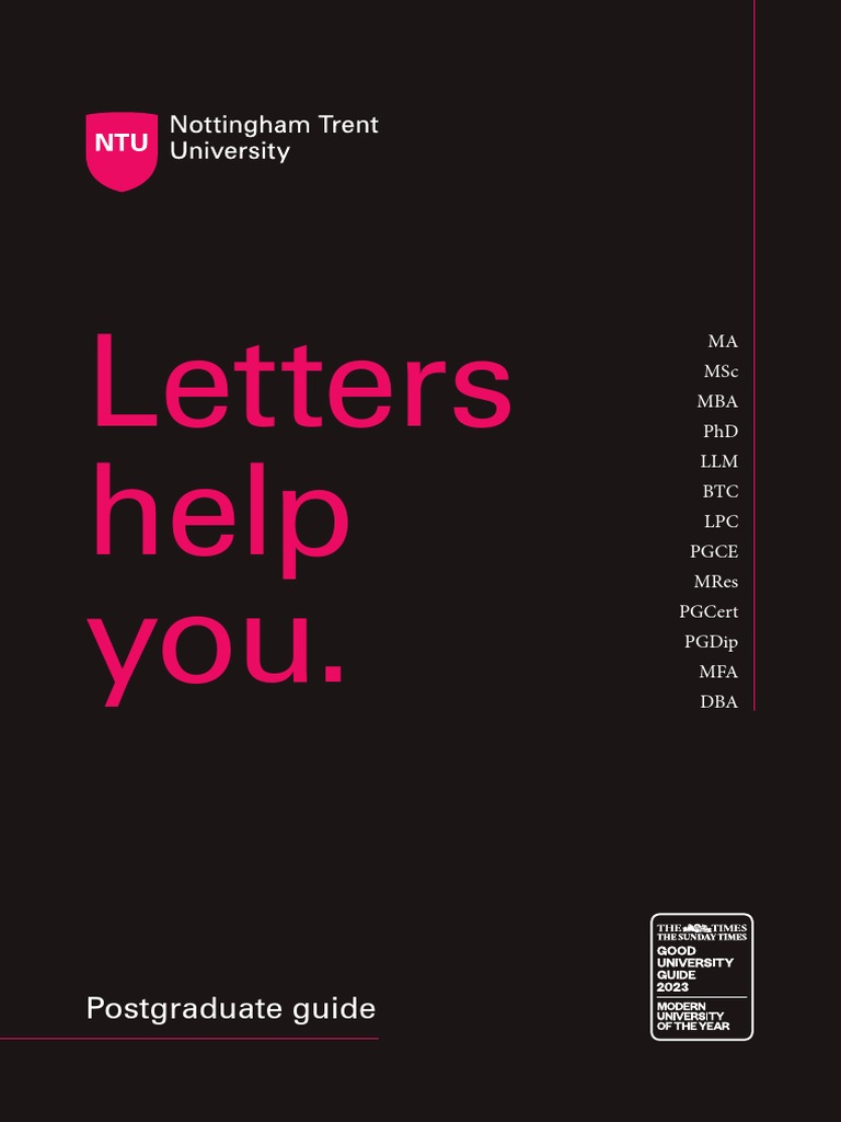 9470 Ntu Postgraduate Guide | PDF