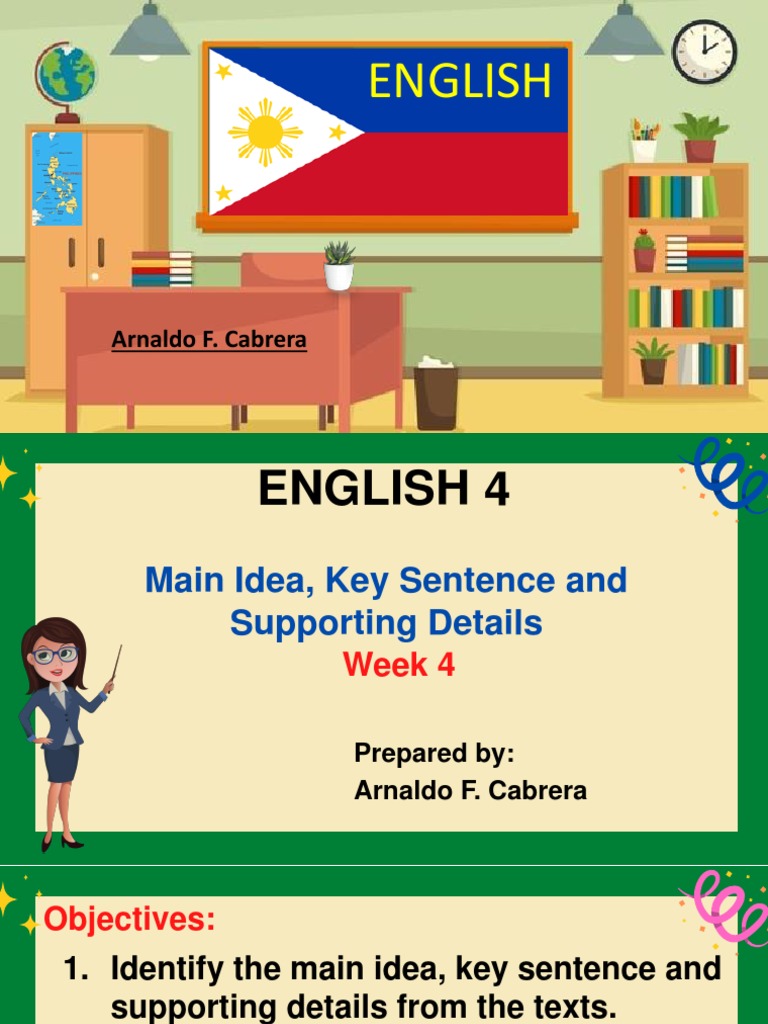 Main Idea & Details - English 4 Week 4 | PDF