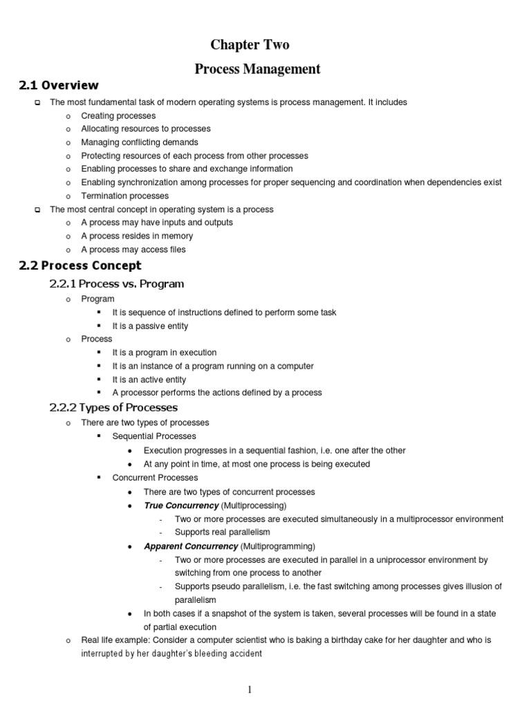 OS Chapter Two | PDF