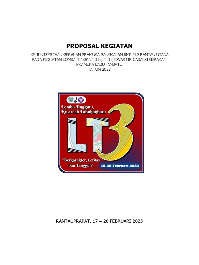 Proposal Kegiatan LT 3 | PDF