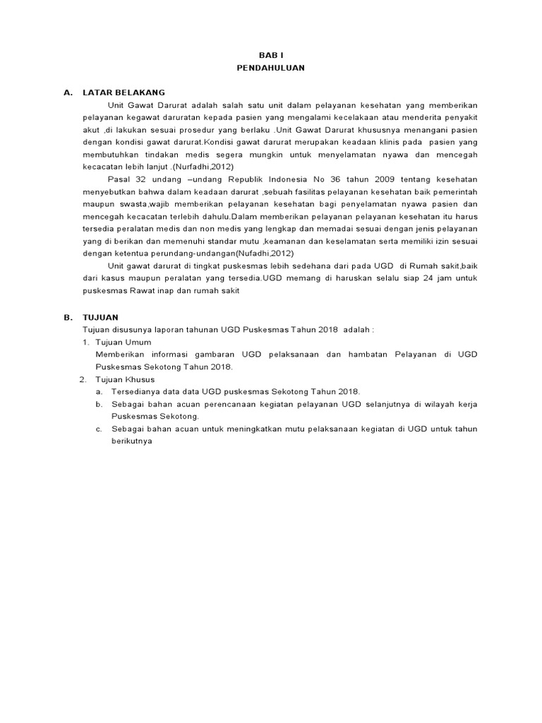 Lap Tahunan UGD Sekotong2018 | PDF