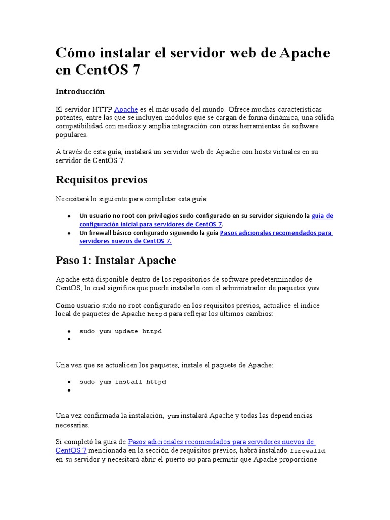 Guía paso a paso para instalar y configurar un servidor web Apache con ...