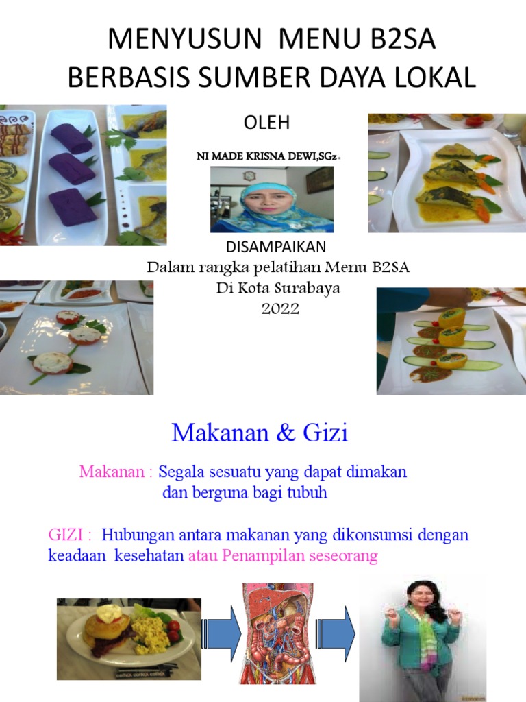 Menyusun Menu B2sa Berbasis Sumber Daya Lokal | PDF