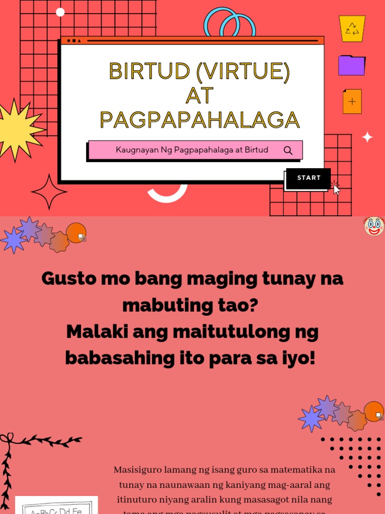 Birtud (Virtue) at Pagpapahalaga-1 PDF | PDF