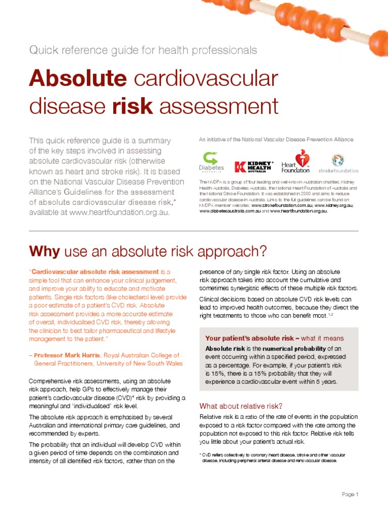 Absolute Cardiovascular Risk Assessment: Disease | PDF | Cardiovascular ...