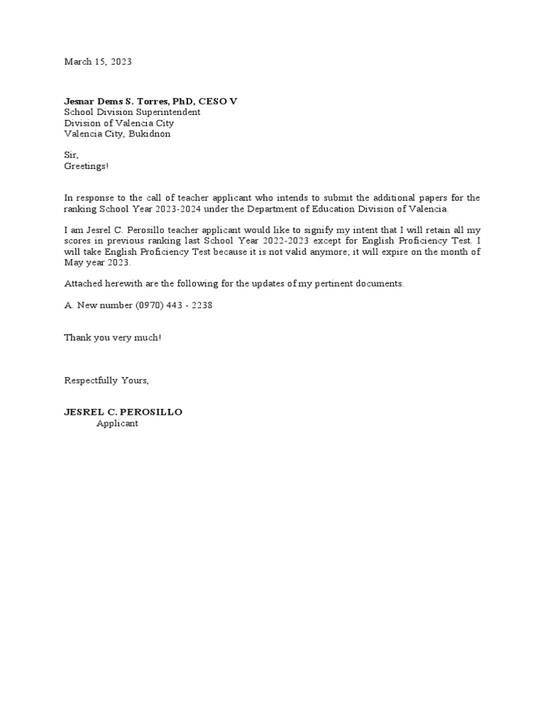 Letter Retain Deped Val | PDF