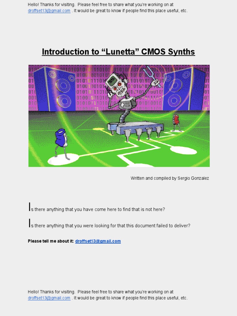 Intro To Lunetta CMOS Synths | PDF | Operational Amplifier | Electronic ...