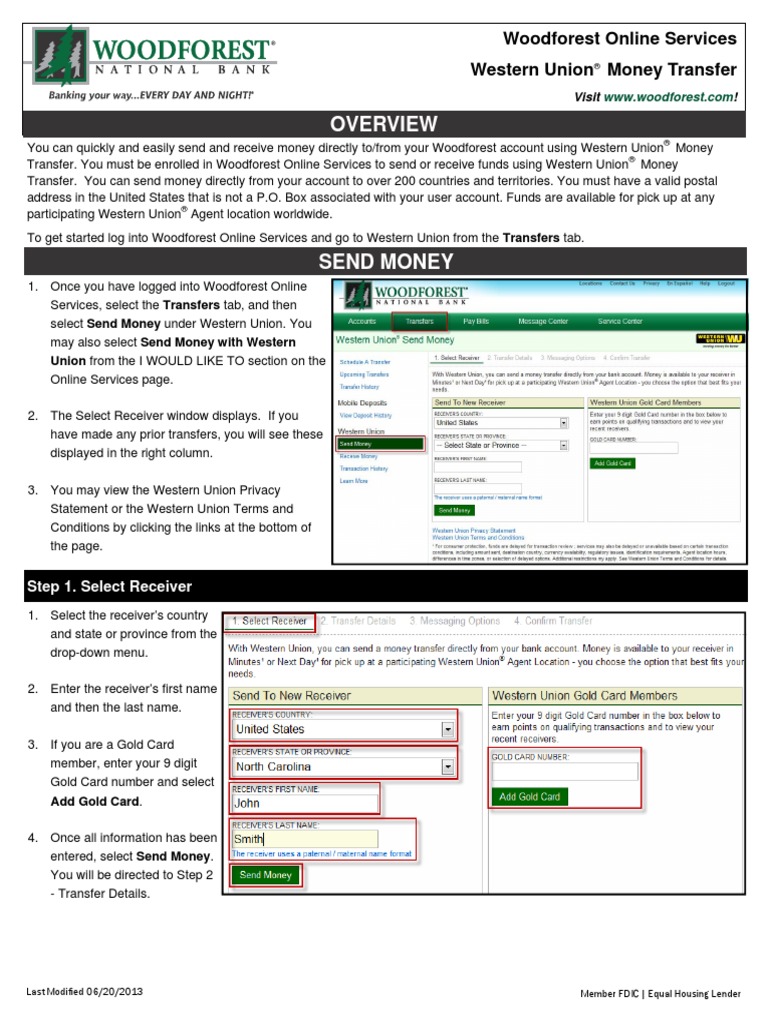 Western Union MoneyTransfer | PDF | Wire Transfer | Western Union