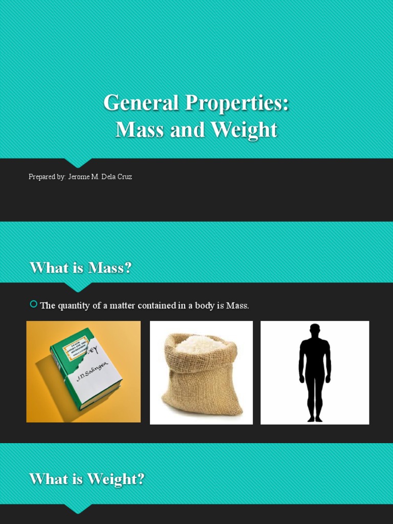 Mass and Weight | PDF