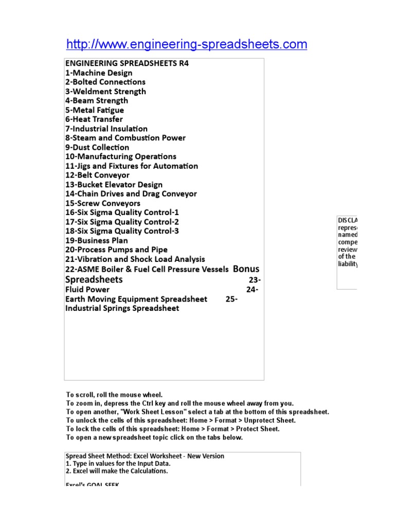 1 Machine Design Spreadsheet | PDF | Spreadsheet | Bending