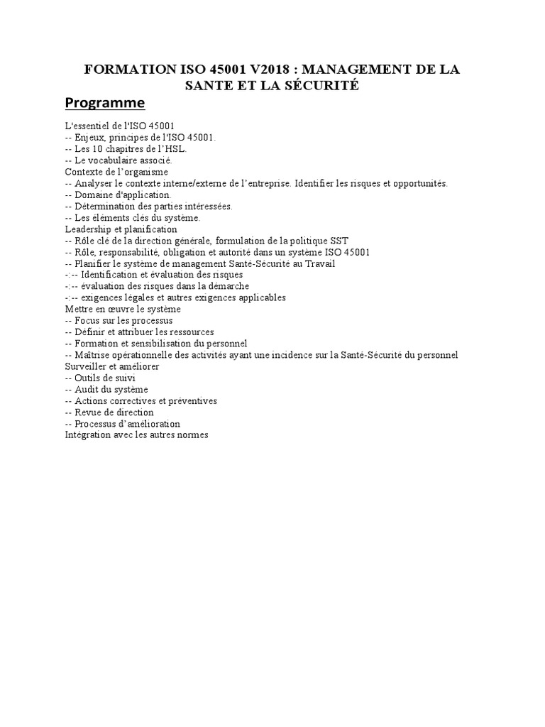 Formation ISO 14001 | PDF