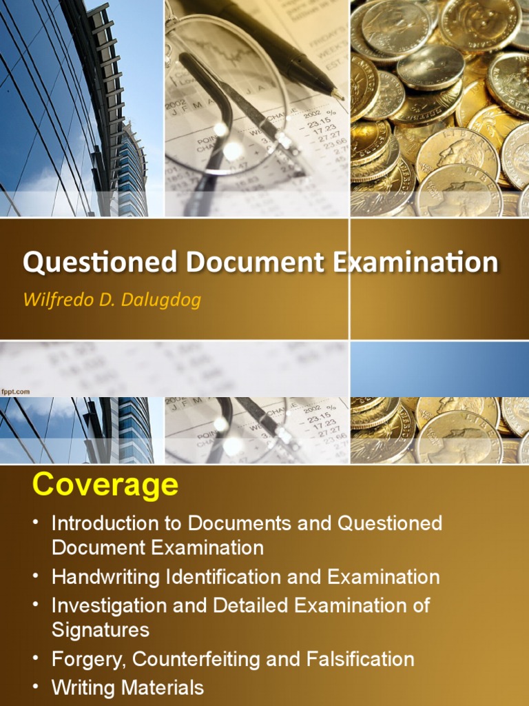 Questioned Document Examination PLMUN | Download Free PDF | Perjury | Forgery