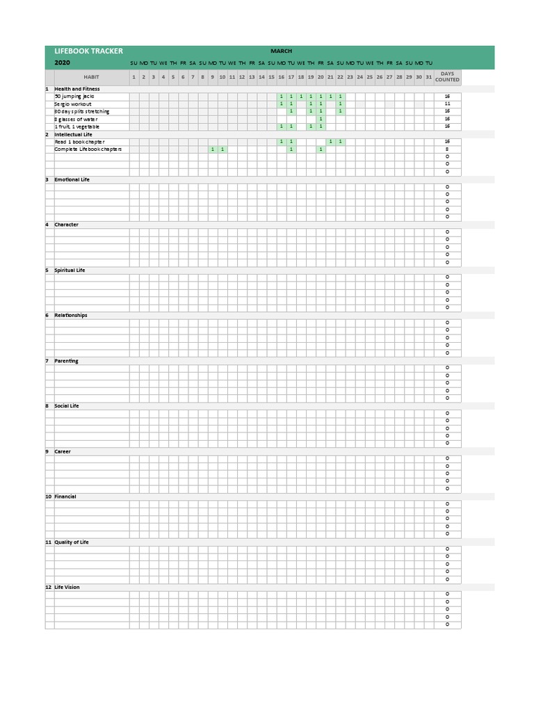 Lifebook Tracker Template 2020 | PDF | Parenting | Family