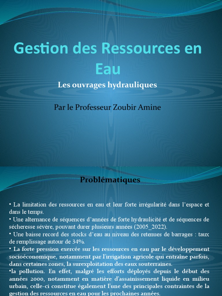 Gestion Des Ressources en Eau3 | PDF | Hydrogéologie | Porosité