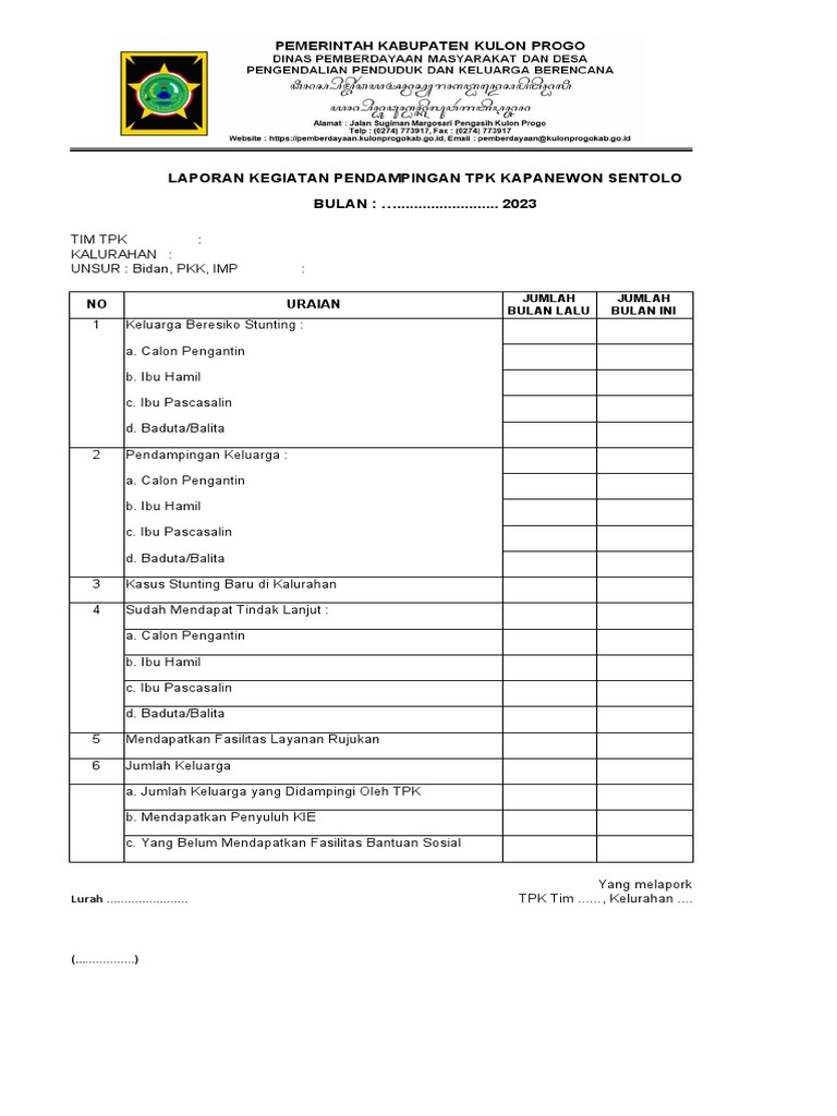 Form TPK Revisi | PDF