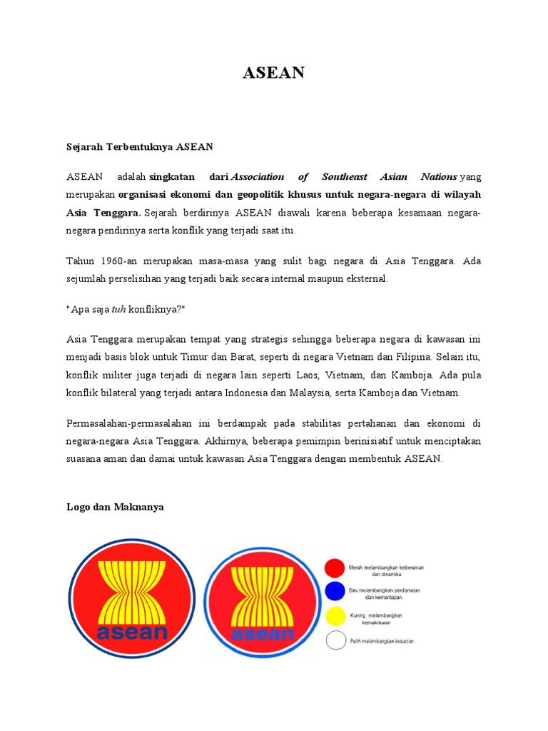 Sejarah dan Makna ASEAN | PDF