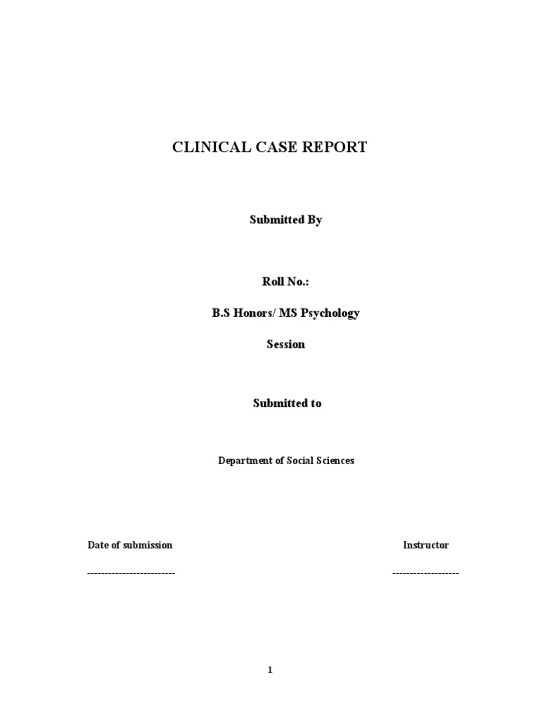CASE REPORT-Sample | PDF | Mental Disorder | Substance Abuse