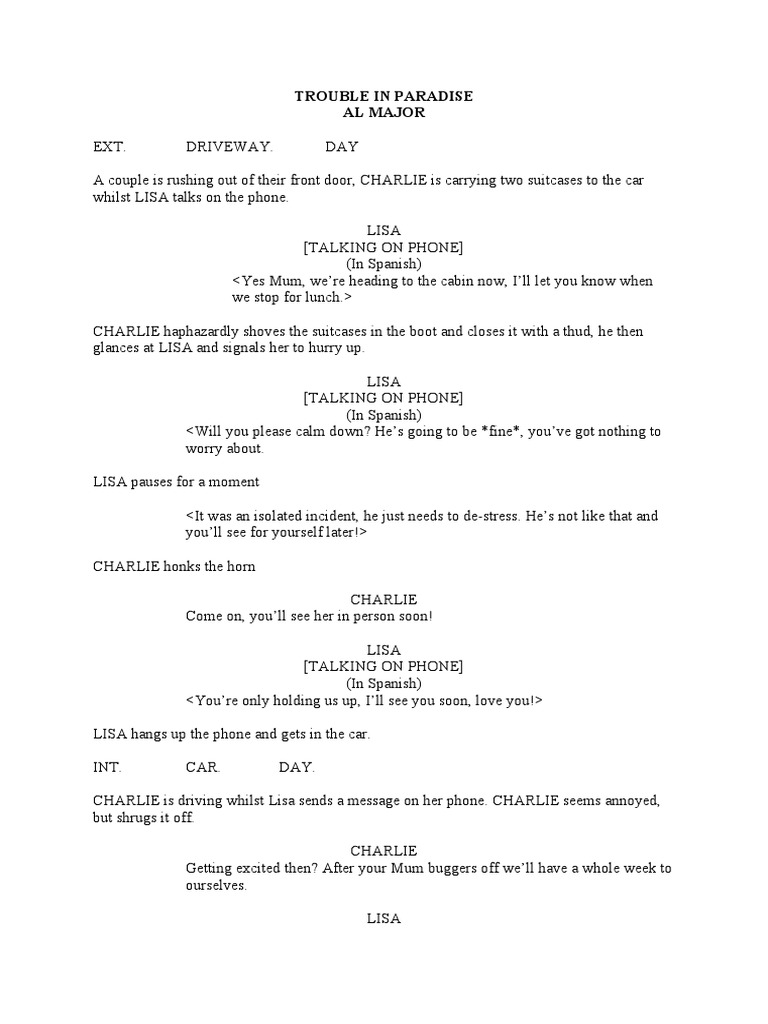 Trouble in Paradise | PDF