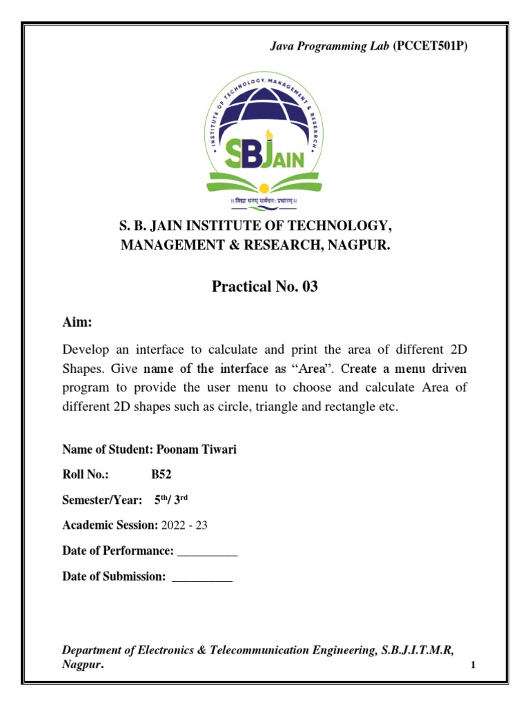 Java Practical 3 | Download Free PDF | Class (Computer Programming) | Method (Computer Programming)