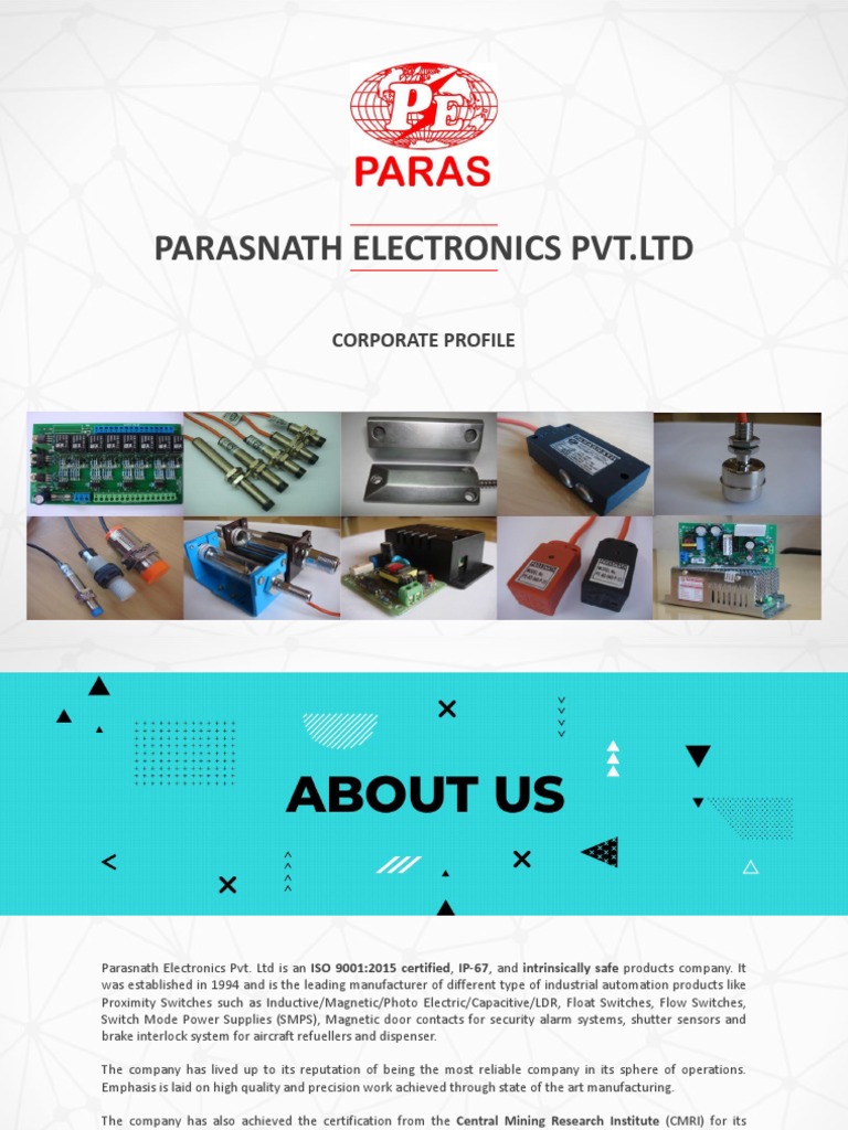 Corporate Profile (Paras) | PDF | Switch | Power Supply