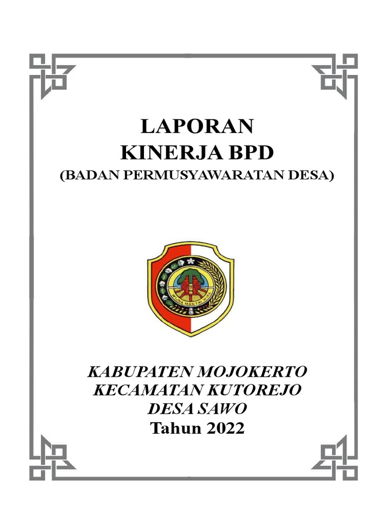 1.COVER Laporan BPD | PDF