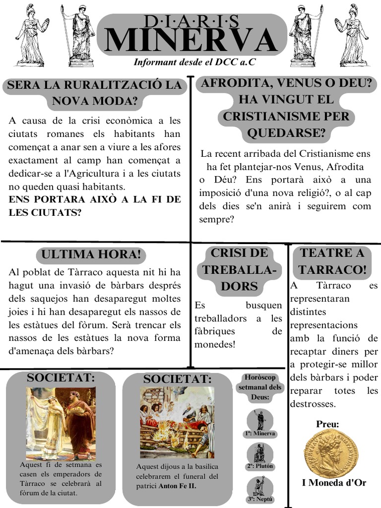 DIARIS MINERVA - Com Seria Un Diari Roma A L'actualitat? | PDF