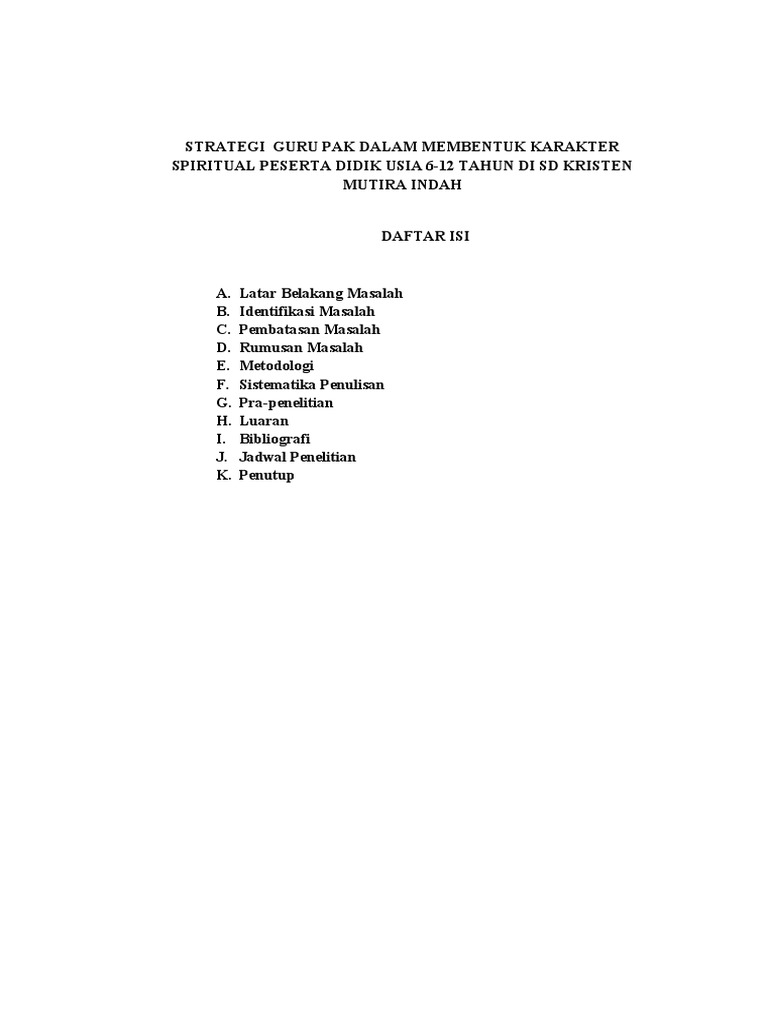 STRATEGI GURU PAK DALAM MEMBENTUK KARAKTER SPIRITUAL PESERTA DIDIK USIA ...