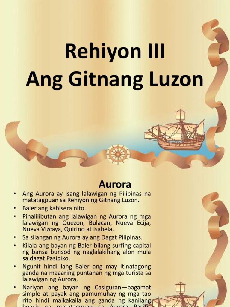 Rehiyon III Ang Gitnang Luzon | PDF