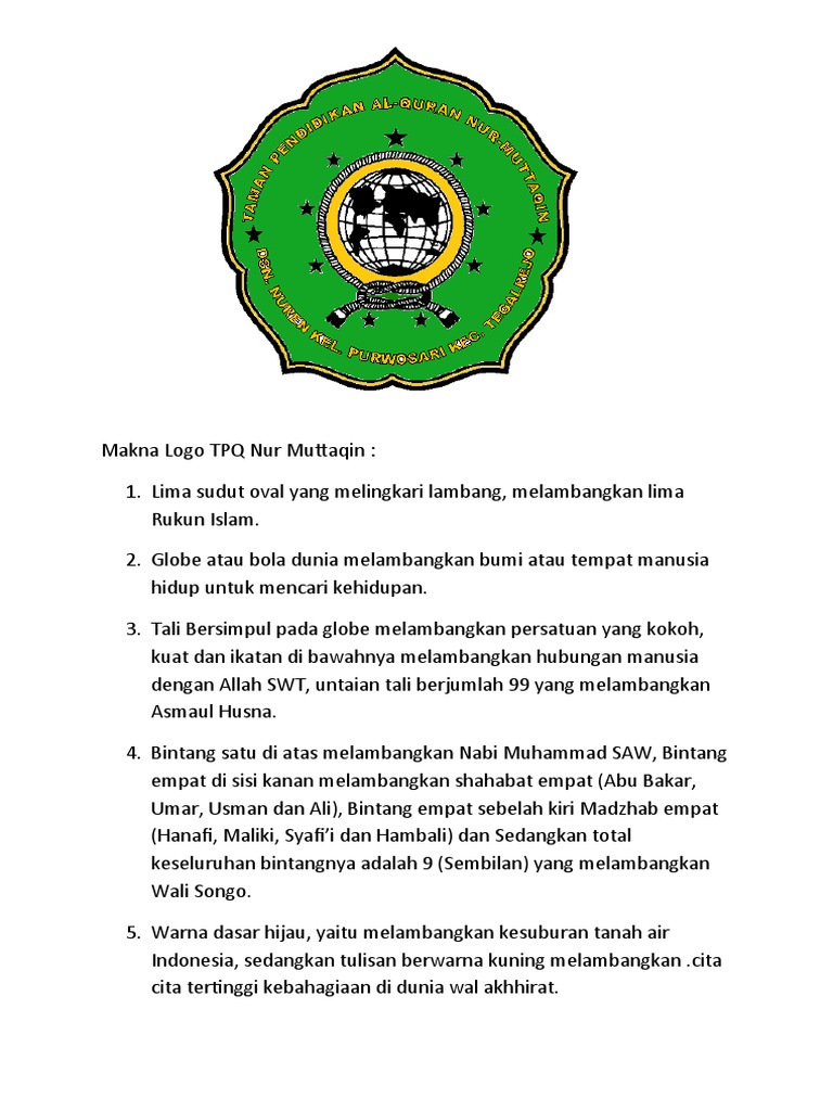 Logo Dan Makna TPQ Nur Muttaqin | PDF